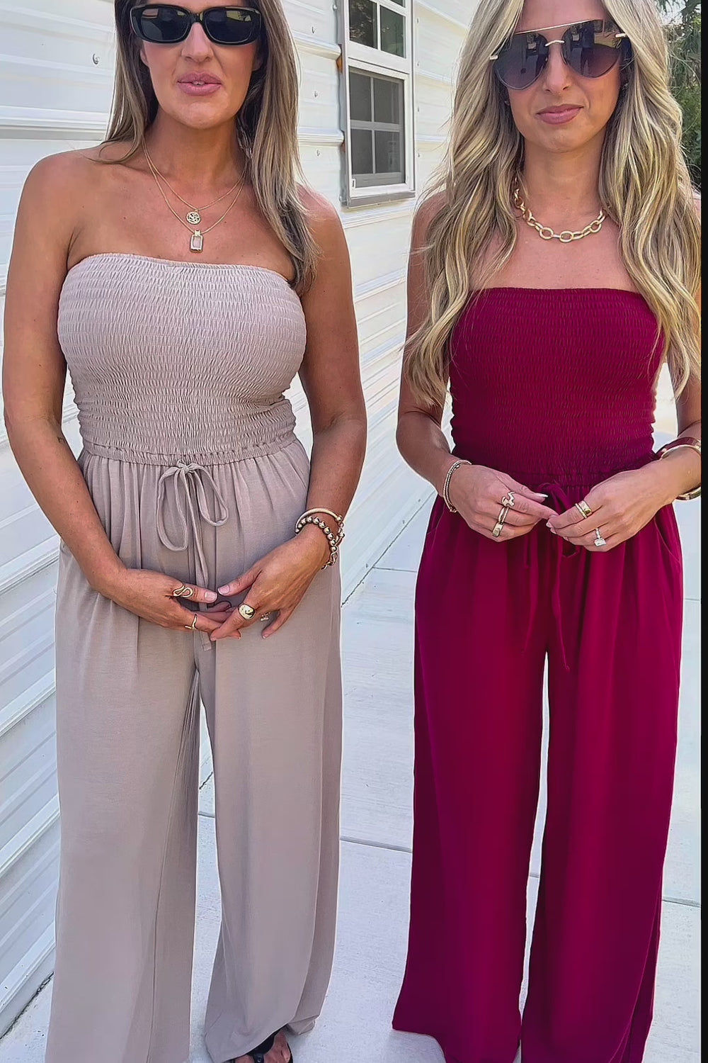 Rumor Going Round Smocked Jumpsuit | Boutique Outfits Casual – Simply ...