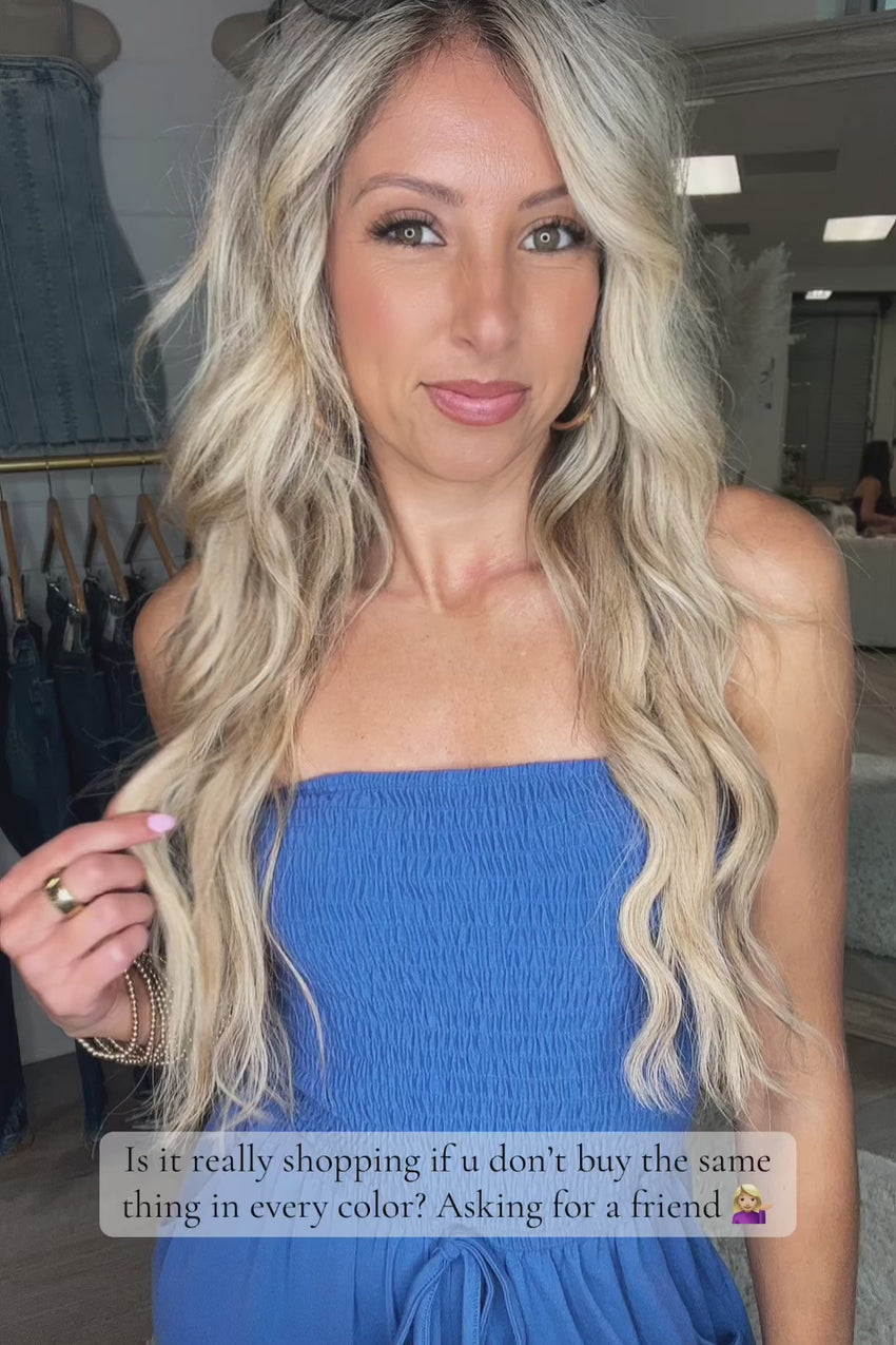 Rumor Going Round Smocked Jumpsuit | Boutique Outfits Casual – Simply ...